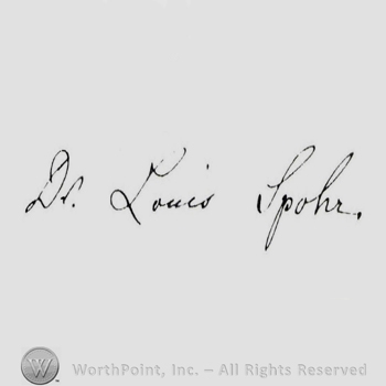 Mark with Signature: Louis Spohr. | #599450