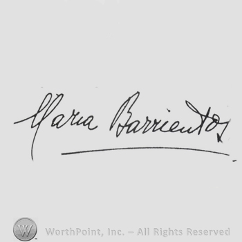 Mark with Signature: Maria Barrientos. | #601212