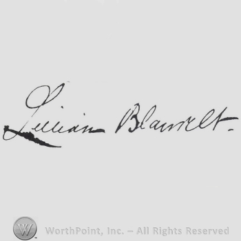 Mark with Signature: Lillian Blauvelt. | #601215