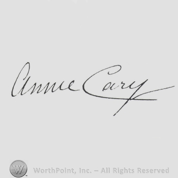 Mark with Signature: Annie Louise Cary. | #601235