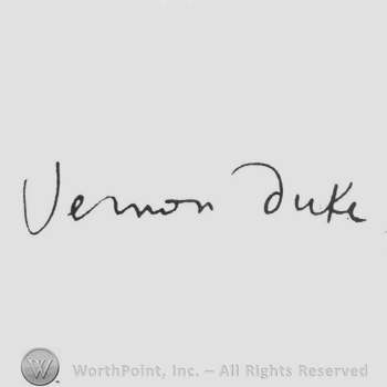 Mark with Signature: Vernon Duke. | #601274
