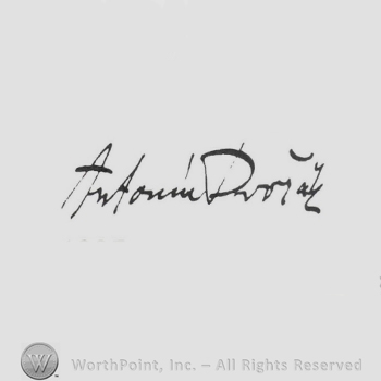 Mark with Signature: Antonin Dvorak. | #601280