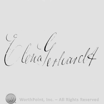 Mark with Signature: Elena Gerhardt. | #601310