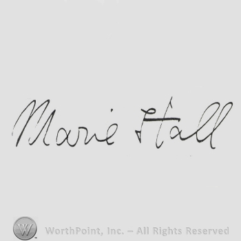 Mark with Signature: Marie Hall. | #601323