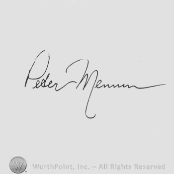 Mark with Signature: Peter Mennin. | #601420