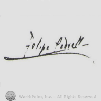 Mark with Signature: Felipe Pedrell. | #601456