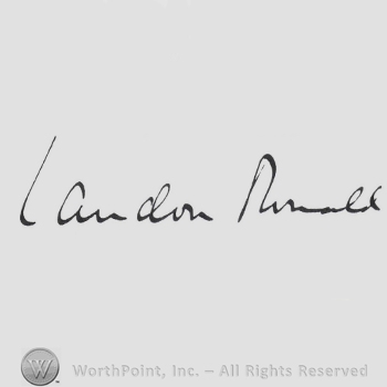 Mark with Signature: Sir Landon Ronald. | #601480