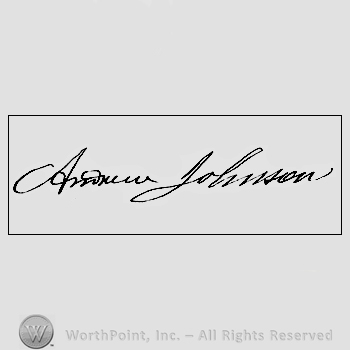 Mark with Signature: Andrew Johnson. | #606987
