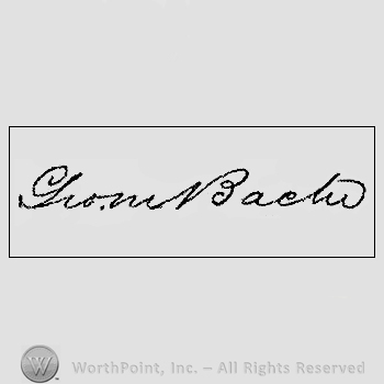 Mark with Signature: George M. Bache. | #606995