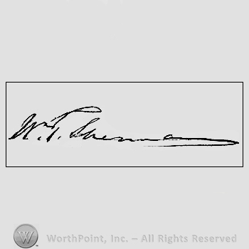Mark with Signature: William Tecumseh Sherman. | #607009