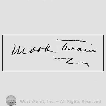 Mark with Signature: Mark Twain. | #607045