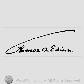 Mark with Signature: Thomas A. Edison. | #607063