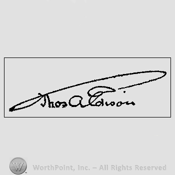 Mark with Signature: Thomas A. Edison. | #607064