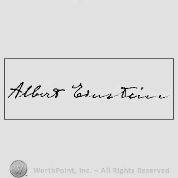 Mark with Signature: Albert Einstein. | #607066