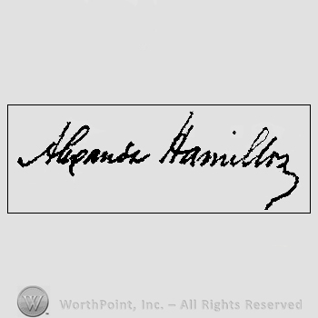 Mark with Signature: Alexander Hamilton. | #607074