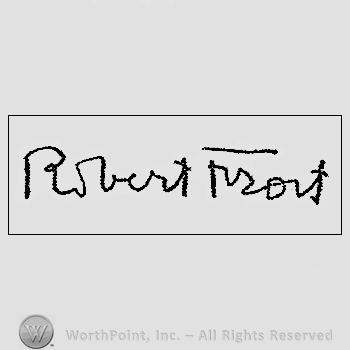 Mark with Signature: Robert Frost. | #607079