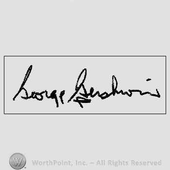 Mark with Signature: George Gershwin. | #607084