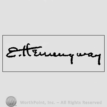 Mark with Signature: Ernest Hemingway. | #607093