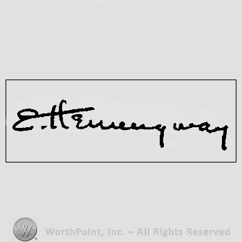 Mark with Signature: Ernest Hemingway. | #607095