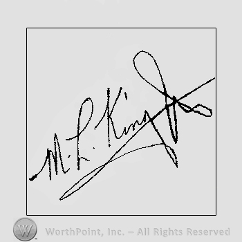 Mark with Signature: Martin Luther King Jr.. | #607120