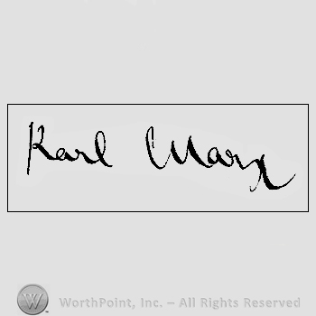 Mark with Signature: Karl Marx. | #607152