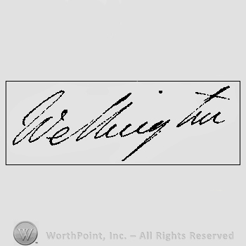 Mark with Signature: Arthur Wellesley. | #607169