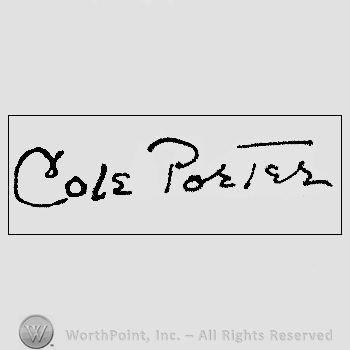Mark with Signature: Cole Porter. | #607182