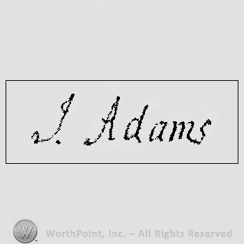 Mark with Signature: John Adams. | #607183