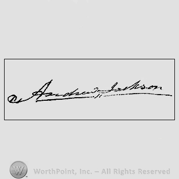 Mark with Signature: Andrew Jackson. | #607208
