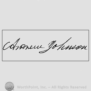Mark with Signature: Andrew Johnson. | #607212
