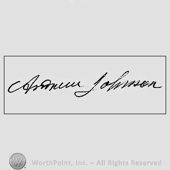 Mark with Signature: Andrew Johnson. | #607213