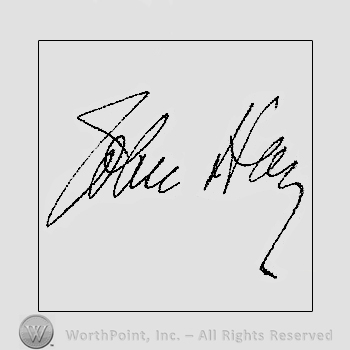 Mark with Signature: John Hay. | #607219
