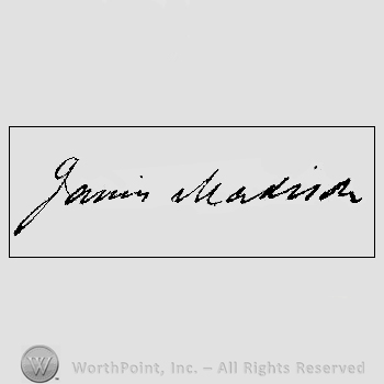 Mark with Signature: James Madison. | #607222