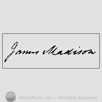 Mark with Signature: James Madison. | #607223