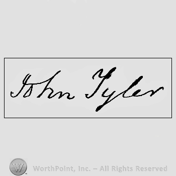 Mark with Signature: John Tyler. | #607247
