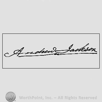 Mark with Signature: Andrew Jackson. | #607250