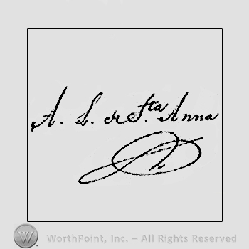 Mark with Signature: Antonio Lopez de Santa Anna. | #607285