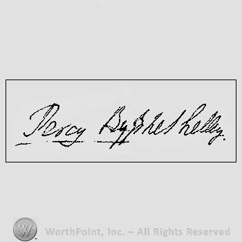 Mark with Signature: Percy Bysshe Shelley. | #607291