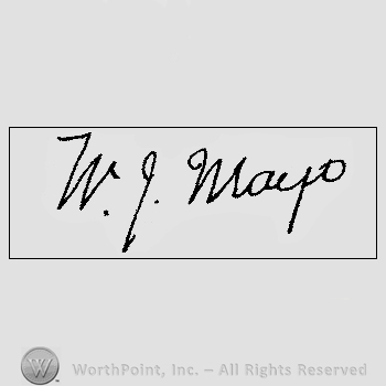 Mark with Signature: William James Mayo. | #607303