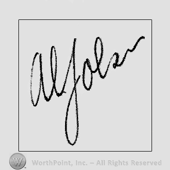 Mark with Signature: Al Jolson. | #607343