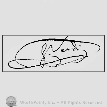 Mark with Signature: Giuseppe Verdi. | #607347