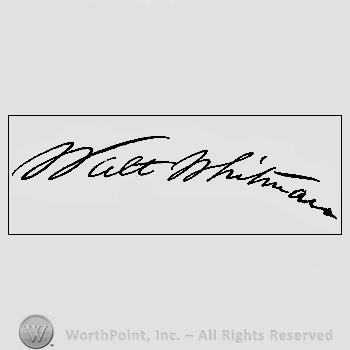 Mark with Signature: Walt Whitman. | #607348