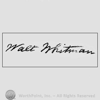 Mark with Signature: Walt Whitman. | #607349