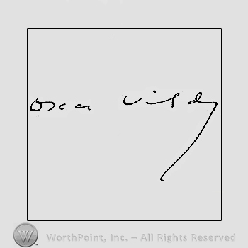 Mark with Signature: Oscar Wilde. | #607350