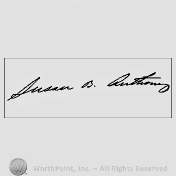 Mark with Signature: Susan B. Anthony. | #607351