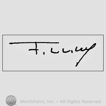 Mark with Signature: Frank Lloyd Wright. | #607376