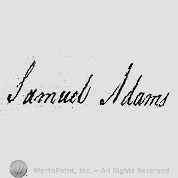 Mark with Signature: Samuel Adams. | #607757