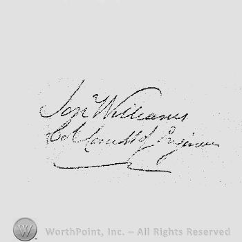 Mark with Signature: Jonathan Williams. | #607759