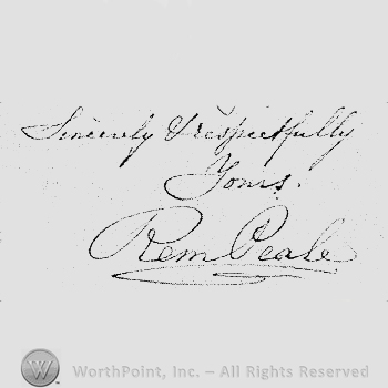 Mark with Signature: Rembrandt Peale. | #607765