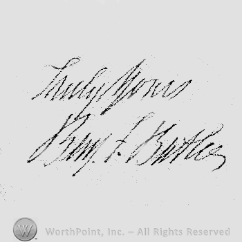 Mark with Signature: Benjamin F. Butler. | #607792